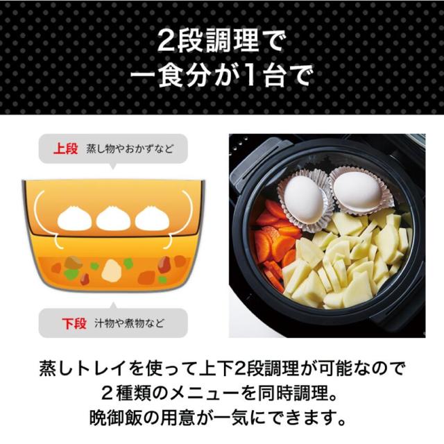 KN-HW16H (-W)  (-B) シャープ ホットクック ヘルシオ 2.4L 電気調理器 // SHARP 便利家電 人気 売れ筋 安心保証 御祝い 正規品 新品 メーカー保証あり 2.4L 電気無水鍋  調理家電 自動 ほったらかし レシピ【購入者全員に「カーボンマットミニ10枚」プレゼント】