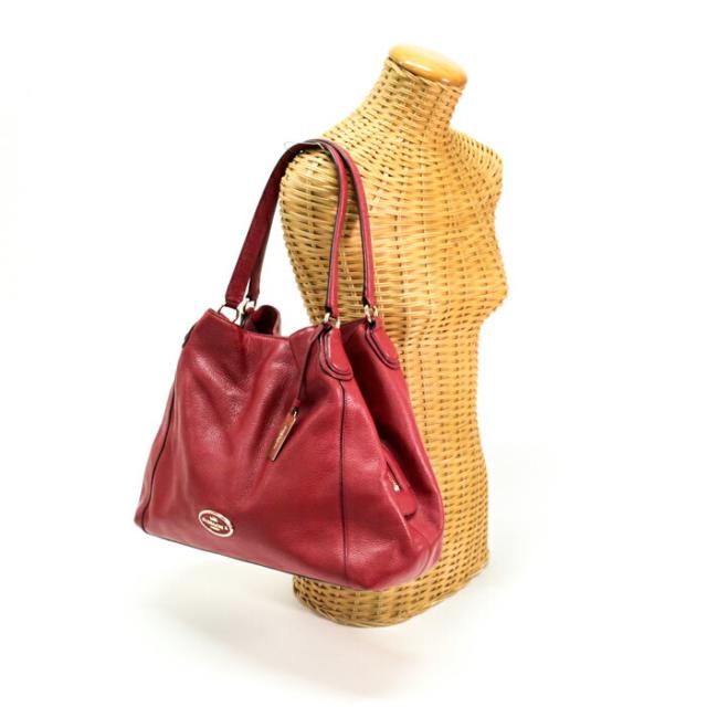 コーチ COACH ハンドバッグ レザー 33547 肩掛け 通勤 通学 レディース レッド  【中古】 mag12063