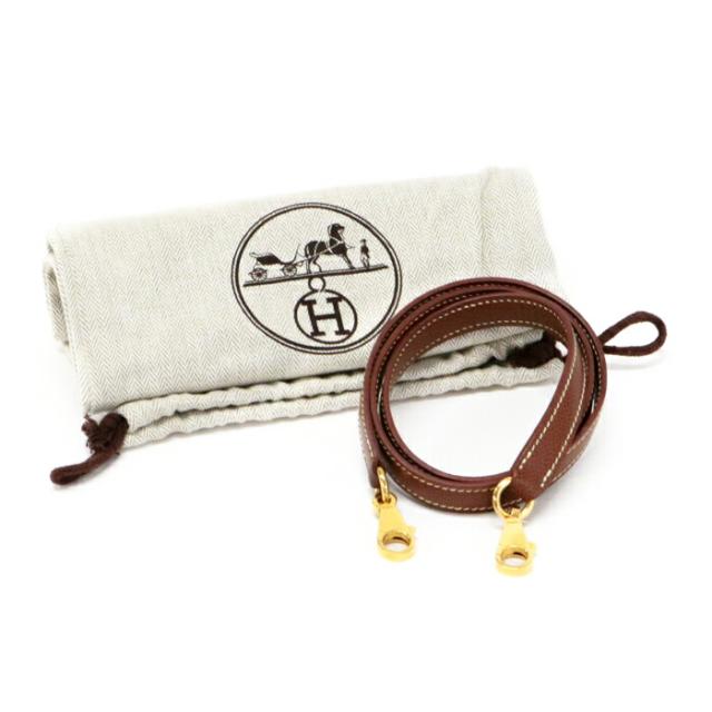 エルメス HERMES ショルダーストラップ バンドリエール リセ (レザー) GD金具 ケリー用 ボリード用 交換用 レディース メンズ ブラウン 美品 中古 maq06003