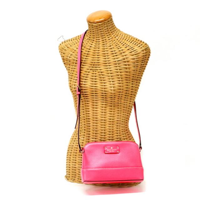 ケイトスペード Kate Spade ウェルズリー ハンナ レザー WKRU2895 ショルダーバッグ クロスボディ 斜め掛け 肩掛け ポシェット ポーチ レディース ピンク 中古 mba22011