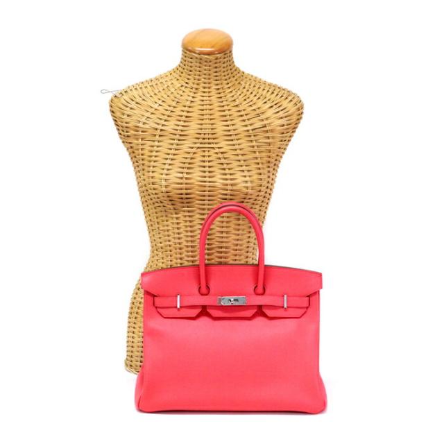 【Aランク】 エルメス HERMES バーキン35 エプソン (レザー) SV金具 □P刻印 2012年 ハンドバッグ 手提げかばん レディース ローズジャイプール (ピンク) 美品 中古 mbc05010