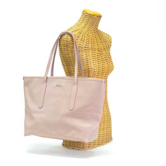 【Bランク】 フルラ FURLA トートバッグ サフィアーノ (レザー) 967026 肩掛け ハンドバッグ 手提げかばん レディース ピンク 中古 mbe24005