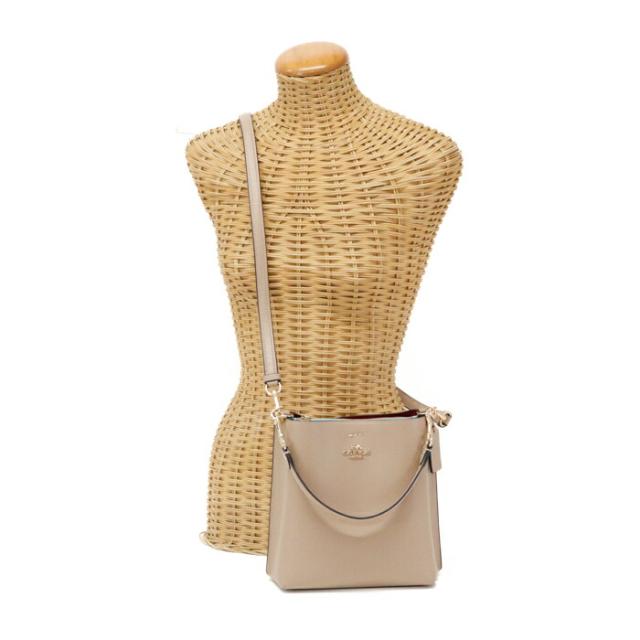 【ABランク】 コーチ COACH モリー バケット バッグ 22 ダブル フェース レザー CA177 2WAYバッグ クロスボディ 斜め掛け 肩掛け ショルダーバッグ トップハンドルバッグ ハンドバッグ 手提げかばん レディース トープ (グレージュ)  中古 mbg26001