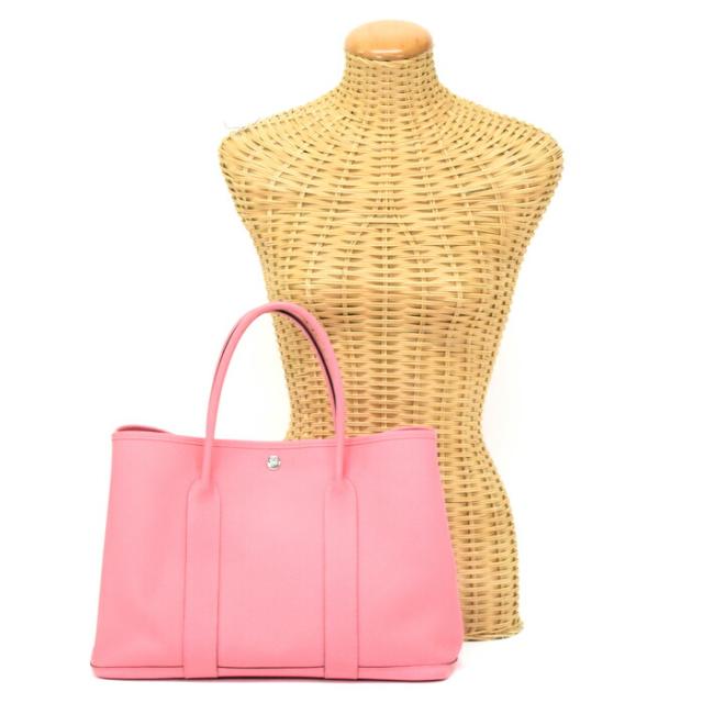 【Bランク】 エルメス HERMES ガーデンパーティ PM 36 エプソン (レザー) SV金具 C刻印 2018年 トートバッグ ハンドバッグ 手提げかばん レディース ローズコンフェッティ (ピンク) 正規品 中古 mbk29002