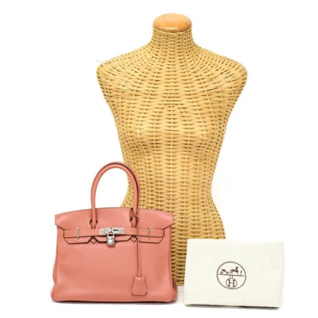 【ABランク】 エルメス HERMES バーキン 30 スイフト (レザー) SV金具 □L刻印 2008年 ハンドバッグ 手提げかばん レディース ロージー (オレンジピンク) 正規品 中古 mbl30001
