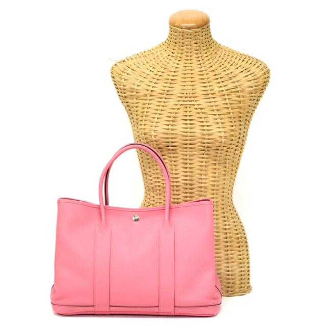 【ABランク】 エルメス HERMES ガーデンパーティ PM 36 エプソン (レザー) SV金具 A刻印 2017年 トートバッグ ハンドバッグ 手提げかばん レディース ローズアザレ (ピンク) 正規品 中古 mbl30008