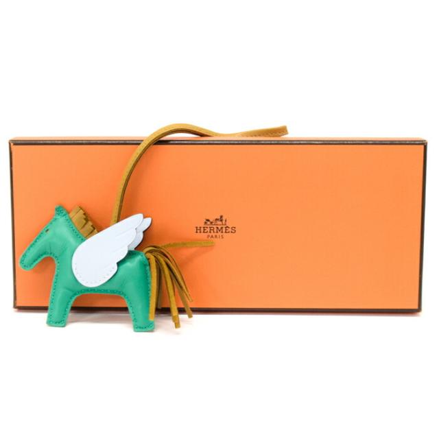 【SAランク】 エルメス HERMES ペガサス PM アニョーミロ (ラムスキン) / スイフト (レザー) U刻印 (2022年) ロデオチャーム バッグチャーム バッグアクセサリー ミント / セサミ / ブルーブリュム 正規品 極美品 中古 mbm27012