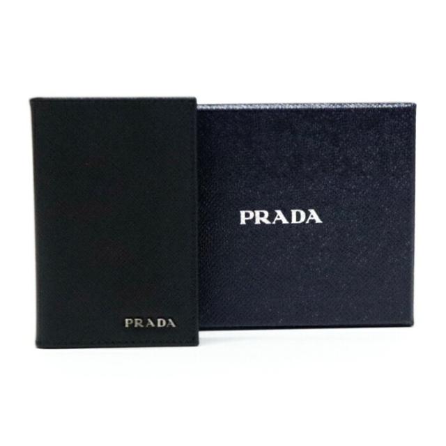 【Aランク】 プラダ PRADA カードケース サフィアーノ レザー 2MC101 パスケース 定期入れ 名刺入れ ネロ (ブラック) / グレー 正規品 美品 中古 mbn25011
