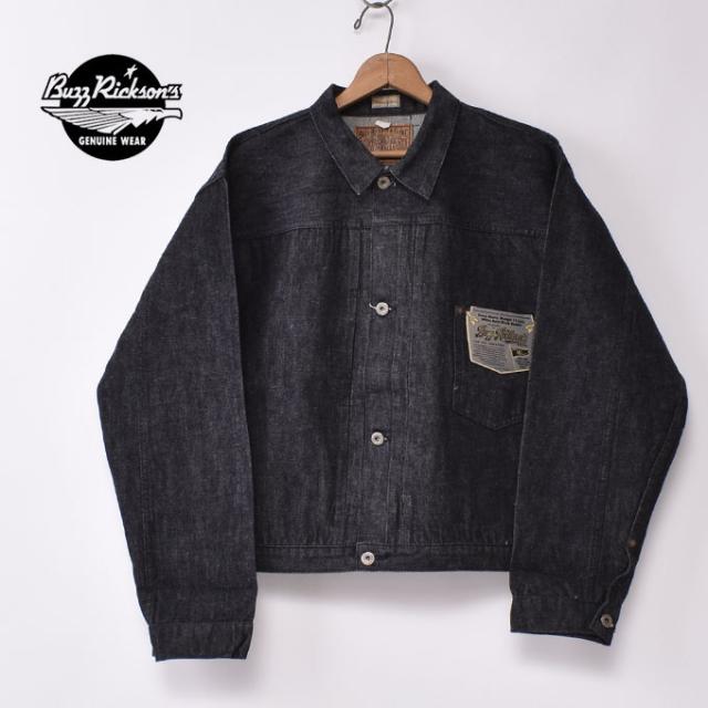 バズリクソンズ / Lot No. BR16042T / ウィリアムギブソン / ワールドウォー2 ブラックデニム ブラウス 大戦モデル ジージャン デニムジャケット プリットT Tバック / ワンウォッシュ