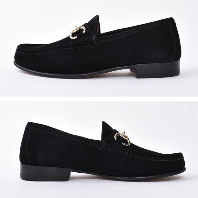 モックイスキア ビットローファー Fo Nero ブラックスウェード 《S-50》