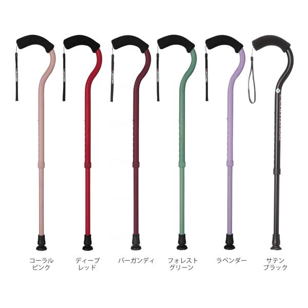 フラミンゴN／バーカンディ（フジホーム）超軽量伸縮ステッキ WB3886