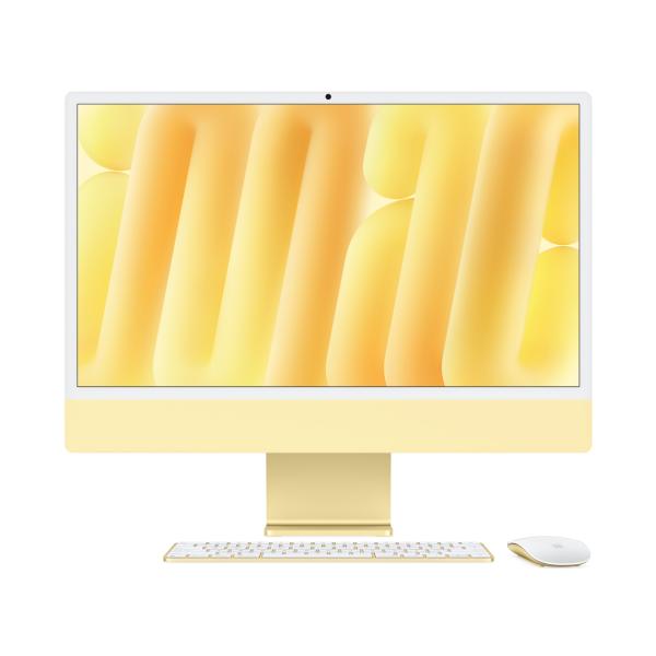 【新古品】Apple iMac 24インチ M4チップ 10コア 256GB 16GBメモリ [イエロー]【お取り寄せ ※1ヶ月から2ヶ月見込み】