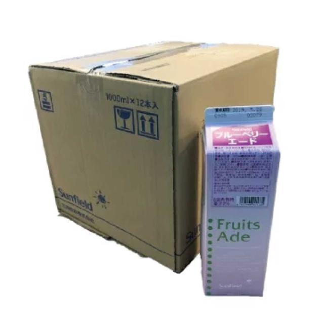 三田飲料 ブルーベリーエード 紙パック 1000ml×12本 ケース販売 業務用 屋台 模擬店 カクテル 製菓