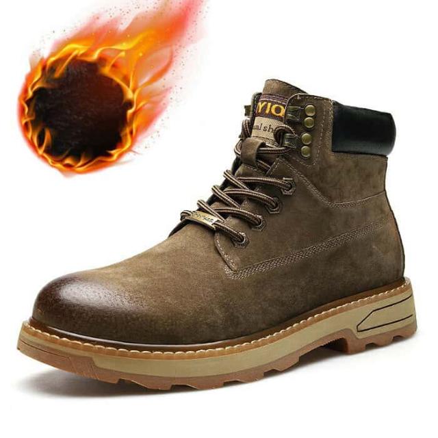 【冬早割価格11980円⇒8980円】ブーツ メンズ 革 靴 冬 メンズブーツ ショートブーツ ハイカットブーツ 防寒 防滑 暖かい 裏起毛 カジュアル マーティンブーツ ウォーキングシューズ 防寒 防滑 保暖 裏起毛 冬用 カジュアル 綿靴 雪靴 リゾート ハイク シューズ
