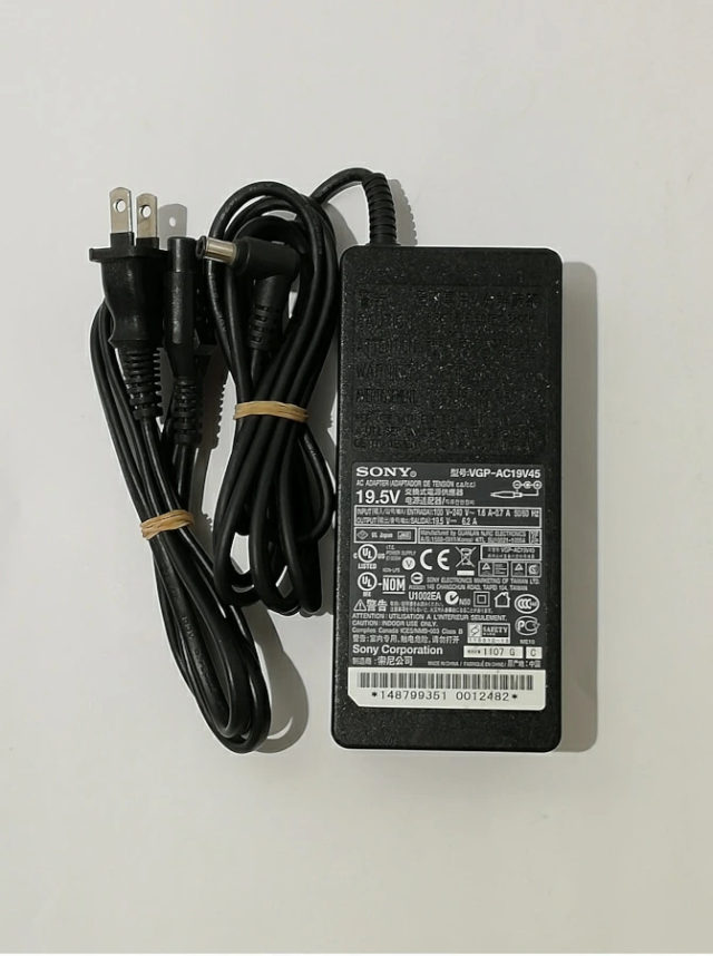【中古良品】 SONY VAIO 純正 AC ADAPTER 19.5V~6.2A VGP-AC19V45 コネクタ外径約6.5mm 内径約4.3mm センターピンありの通販はau PAY ...