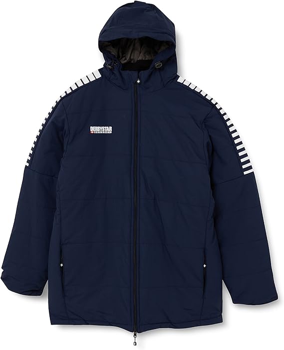 DERBYSTAR ダービースター ベンチコード STADIUM JACKET HYPER コート ネイビー サッカー フットサル ピステ ゲームウエア トレーニング ウエア ウェア ウェアー アウター 移動着