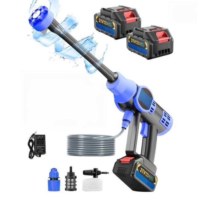 高圧洗浄機 コードレス 充電式 12MPa 600W 強力な噴射 8-10M 20000mAh 長時間持続 60-80分 コードレス高圧洗浄機 6合1多機能ノズル 自吸式 強力噴射 軽量 家庭用