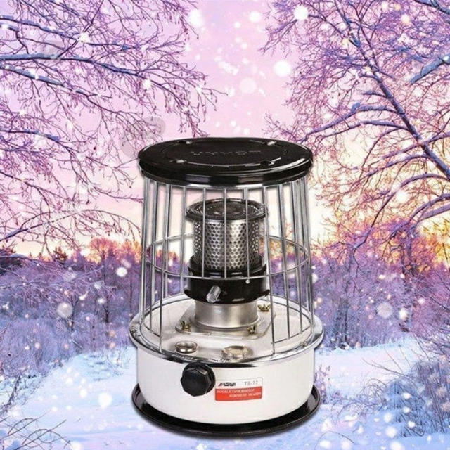 灯油ストーブ 1台2役暖房器具 石油ストーブ 小型 持ち運び便利 アウトドア 海釣り キャンプ 電源不要 暖房ストーブ オフィス住設用品 00948