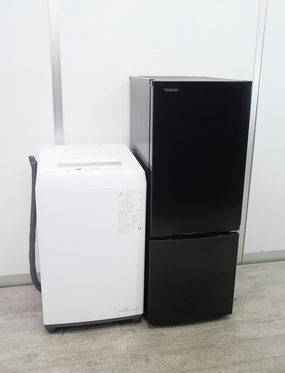 東芝製/23年,21年/153L,4.5kg/中古家電2点セット