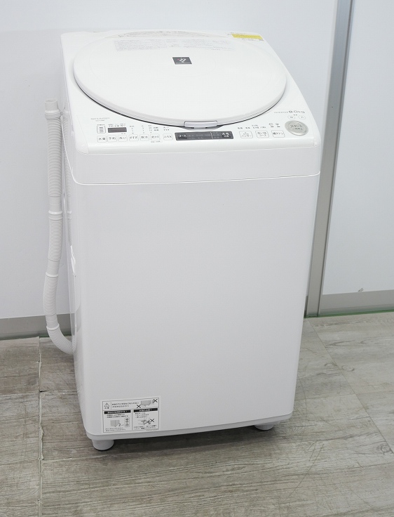 シャープ製/2021年式/8kg/洗濯乾燥機/ES-TX8E-W