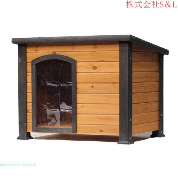 犬小屋・ケージ 大中犬小屋ペットの犬小屋屋外の猫小屋防寒暖かいウサギの穴厚い動物シェルター (Color : Brown Size : 65*67*85cm)