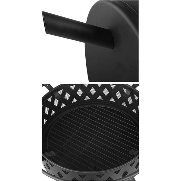 金属製屋外ファイヤーピット大型焚き火薪暖炉裏庭ファイヤーピット