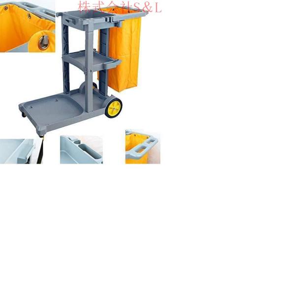 掃除カート ビルメンテナンスカート トラスト クリーニングカート 業務用 ゴミ収集 清掃用具 掃除道具 株式会社S＆L収納 バケツ ゴミ箱 ワゴン キャスター付き