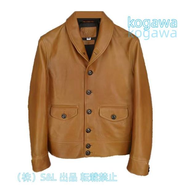 シープスキン 復刻20's A-1タイプ コサックジャケット キャメルブラウン サイズ選択可 株式会社S＆Lタンニンなめし 染料仕上げ オイルレザー ラム 羊革
