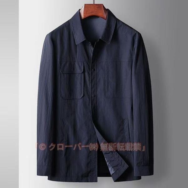 コート カバーオール シャツジャケット メンズ ミドル丈 カジュアル ワーク 多ポケット 軽量 シンプル 無地 羽織り ライトアウター
