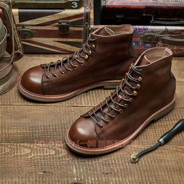 モンキーブーツ ラインマンブーツ レースアップレザー カジュアル メンズ 男性 ブラック ブラウン 歩きやすい