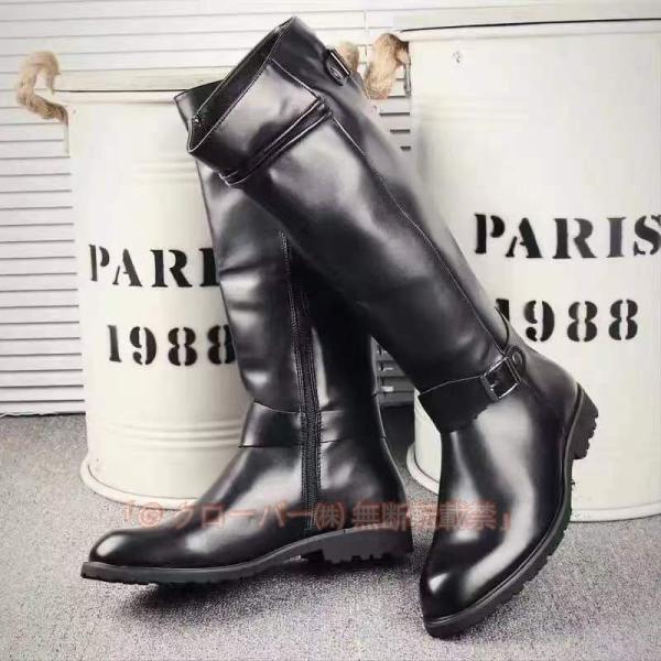 バイクブーツ 革ブーツ ロングブーツ メンズシューズ 冬 ライディングブーツ ステージ用靴 コスプレイヤー かっこいい 防寒防風 バイク用品