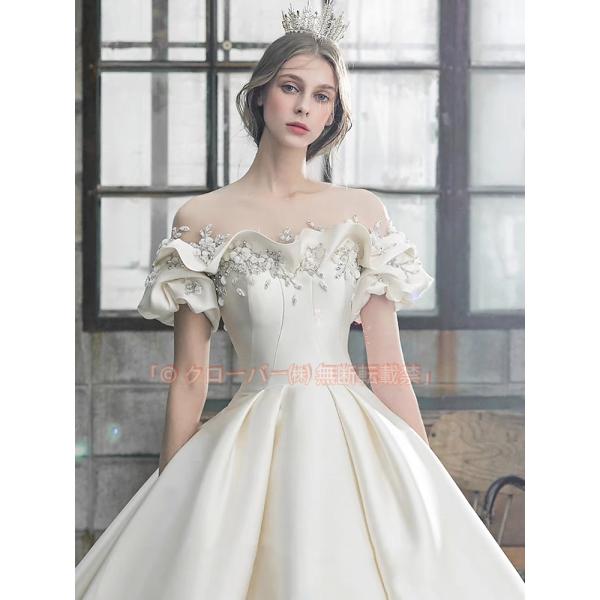 ウェディングドレス プリンセスラインドレス ウエディングドレス オフショルダー 二次会 花嫁 パーティードレス 披露宴 ブライダル 結婚式 ロングドレス 演奏会