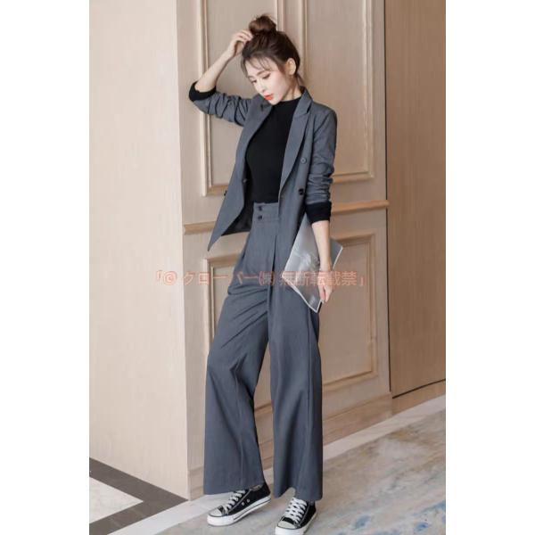 セットアップ パンツスーツ レディース ワイドパンツ おしゃれ テーラード ママスーツ フォーマル 制服OL ビジネス 入学式 卒業式 通勤