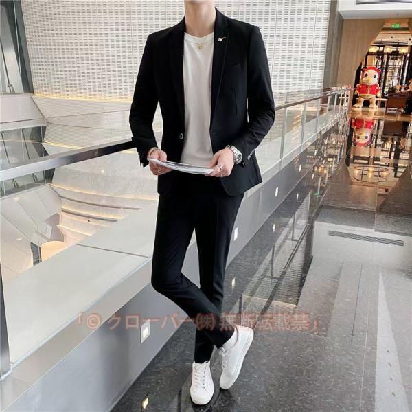 フォーマルスーツ 2点セット メンズ 結婚式 紳士服 新作 ビジネス 披露宴 二次会 細身 ビジネススーツ おしゃれ 上下セット カジュアルスーツ