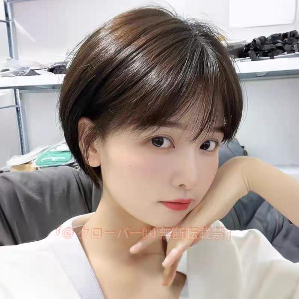 格安 ウィッグ 自然な人毛100%フルウィッグ かつら 人毛 自然 円形 脱毛症 ボブ ミディアム ショート レディース