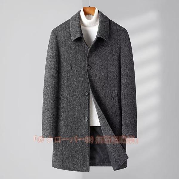 チェスターコート メンズ ロングコート ミドル丈 折り襟 カジュアル ビジネス 冬 通勤 暖かい サラリーマン 快適 シンプル 細身 卒業式 紳士服