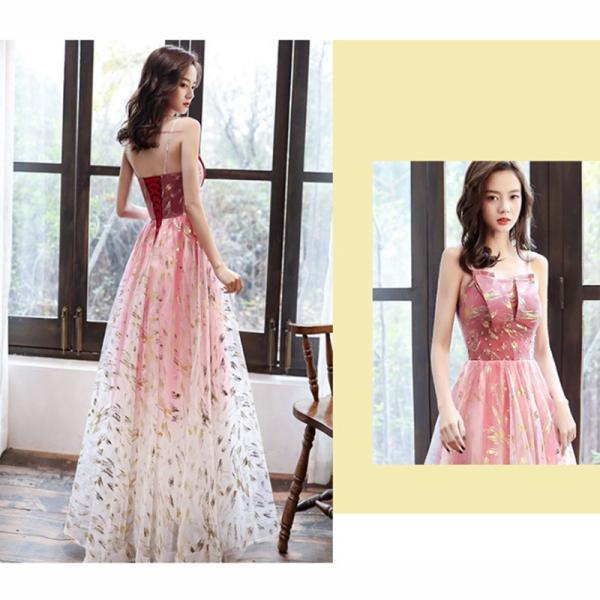 イブニングドレス パーティードレス Aライン ロングドレス キレイめ