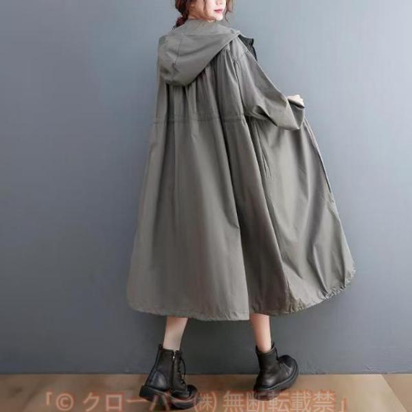 トレンチコート スプリングコート パーカー おしゃれ 羽織り レディース コート ロングコート 着痩せ 春 秋 カジュアル オシャレ ベーシック 春コート