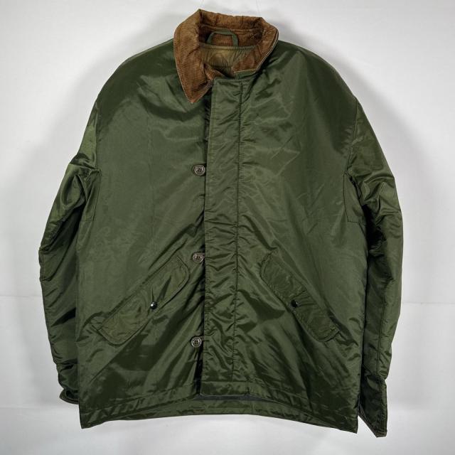 古着 80s/80年代 ヴィンテージ A-1 デッキジャケット 米軍 ナイロンジャケット  オリーブグリーン メンズ
