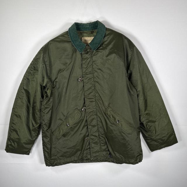 古着 70s/70年代 ヴィンテージ ミリタリージャケット Aー1 デッキジャケット 襟コーデュロイ L  グリーン系 メンズ