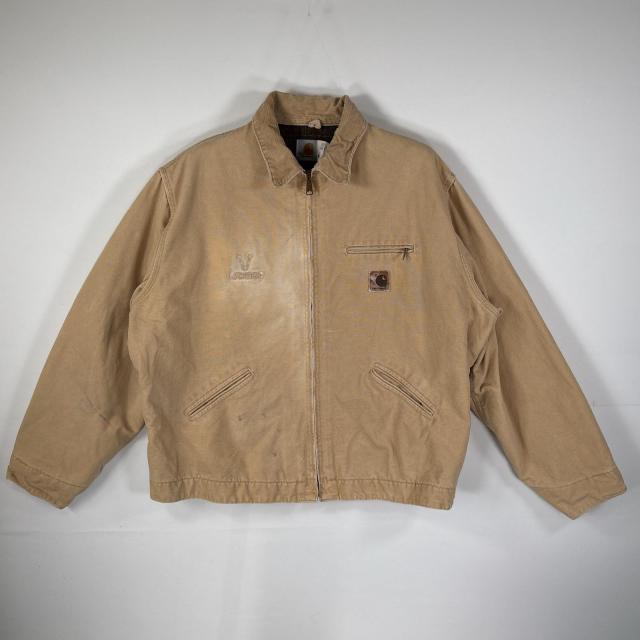 古着 カーハート Carhartt USA製 ダック デトロイトジャケット ブランケットライナー ビッグサイズ XXL  ブラウン系 メンズ