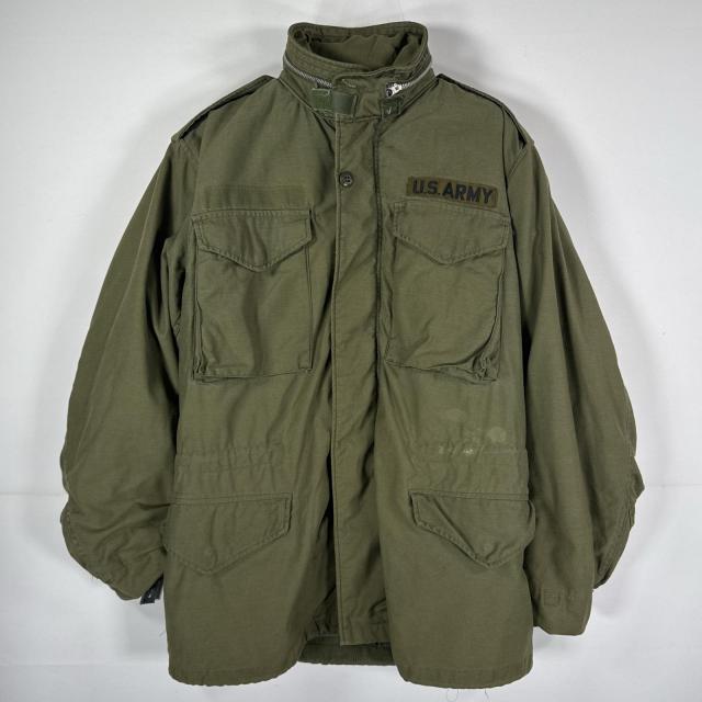 USA古着 60s/60年代 ヴィンテージ ミリタリージャケット M-65 フィールドジャケット 2nd アルミジップ ライナー付 実物 S オリーブ