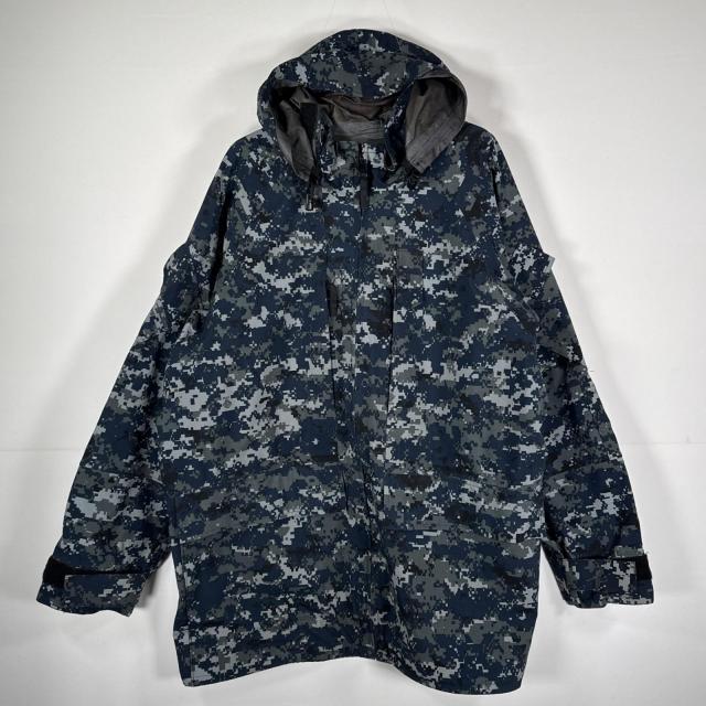 USA古着 ミリタリージャケット ECWCS GORE-TEX デジカモ デジタルカモフラ ゴアテックスパーカー 米軍　実物 X large  long ネイビー