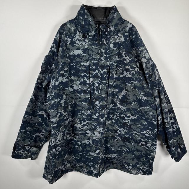 古着 ミリタリージャケット ECWCS GORE-TEX デジカモ 米軍 実物 ゴアテックスパーカー 大きいサイズ XXlarge long  ネイビー メンズ