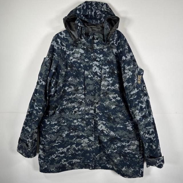 古着 ミリタリージャケット ECWCS GORE-TEX デジカモ ゴアテックスパーカー 大きいサイズ 米軍　実物 Xlarge Xlong  ネイビー メンズ
