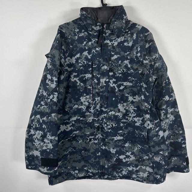 古着 ミリタリージャケット ECWCS GORE-TEX デジカモ 米軍 実物 ゴアテックスパーカー ブルー ナイロン  small short  ネイビー メンズ