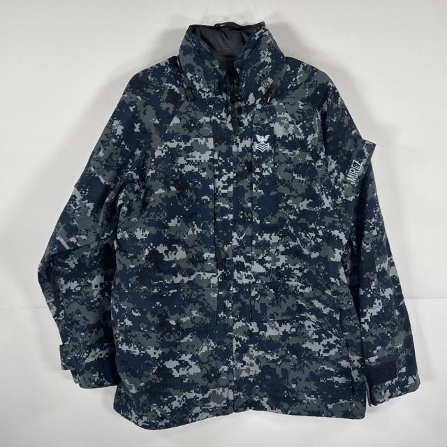 古着 ミリタリージャケット ECWCS GORE-TEX デジカモ ゴアテックスパーカー 米軍 実物 迷彩 ワッペン  small short  ネイビー メンズ