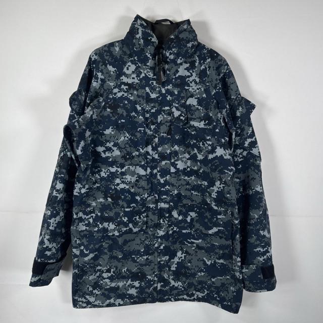 古着 ミリタリージャケット ECWCS GORE-TEX デジカモ ゴアテックスパーカー カモフラ 迷彩 実物 米軍  small long  ネイビー メンズ