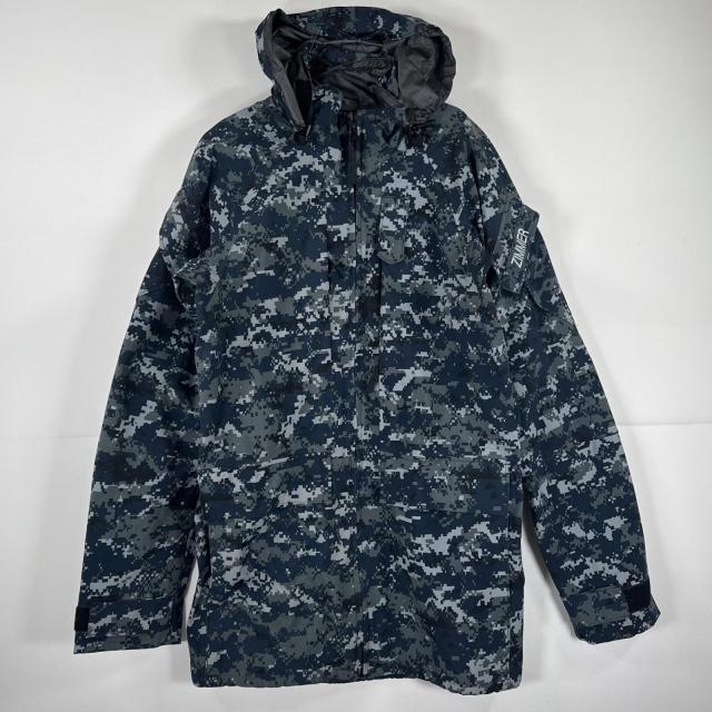 古着 ミリタリージャケット ECWCS GORE-TEX デジカモ ゴアテックスパーカー ロング コート カモフラ  small XXlong+2  ネイビー メンズ