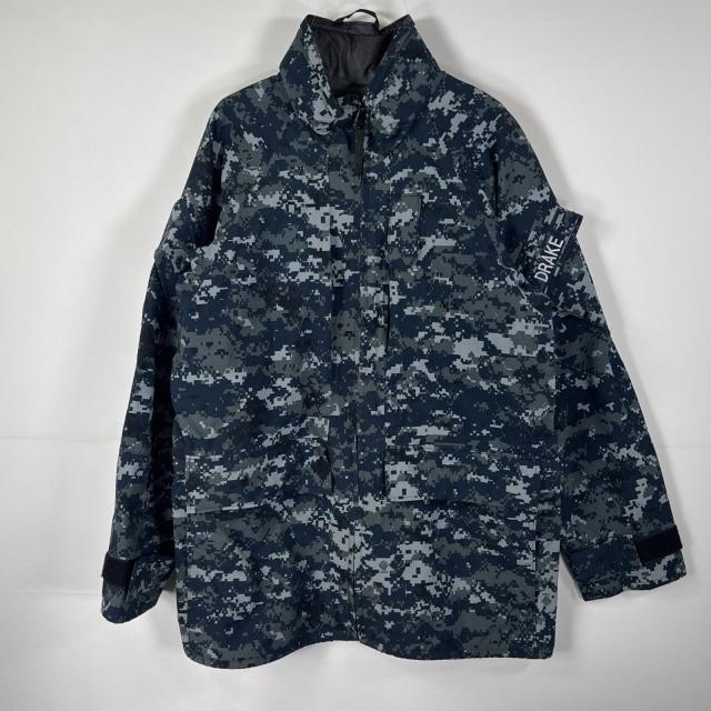古着 ミリタリージャケット ECWCS GORE-TEX デジカモ ゴアテックスパーカー カモフラ 迷彩 実物 米軍 medium long  ネイビー メンズ